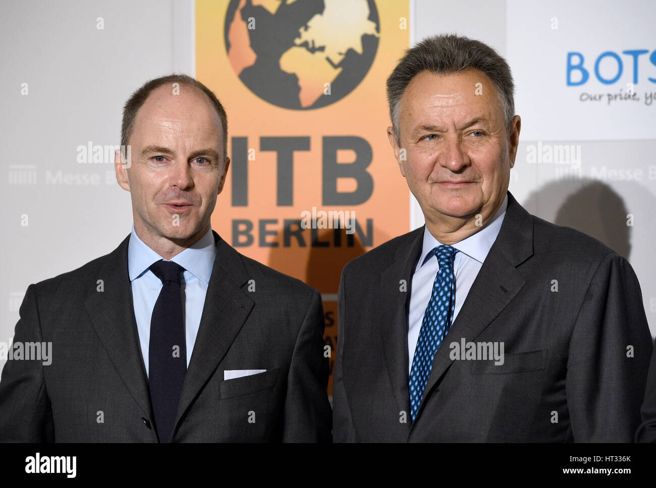 Berlin, Germany. 7th Mar, 2017. Michael Frenzel (r), president of the ...
