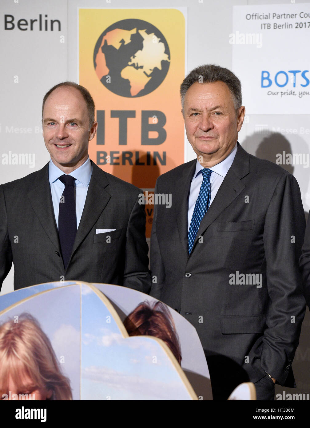 Berlin, Germany. 7th Mar, 2017. Michael Frenzel (r), president of the ...