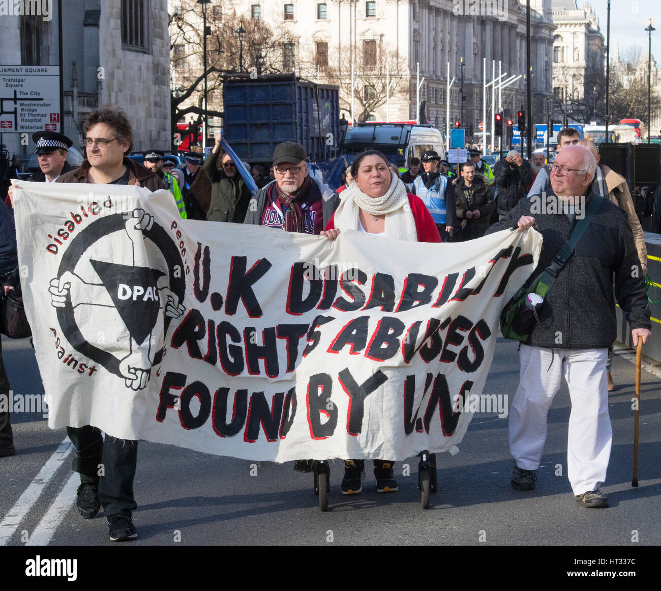 Disabled protesters hi-res stock photography and images - Alamy