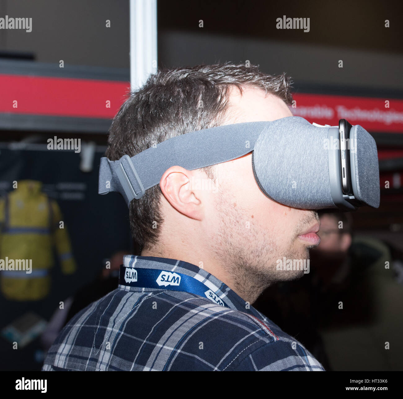 London, UK. 7th Mar, 2017. Wearable Technology show, VR headset Credit ...