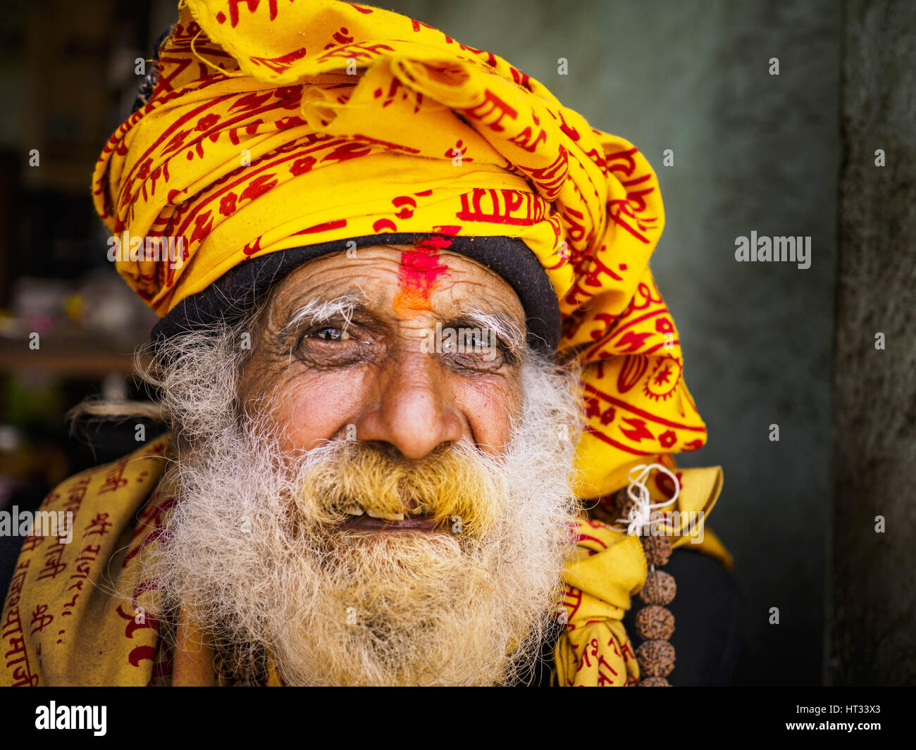 Kathmandu, Nepal. 7th Mar, 2017. A Hindu holy man at in a village near ...