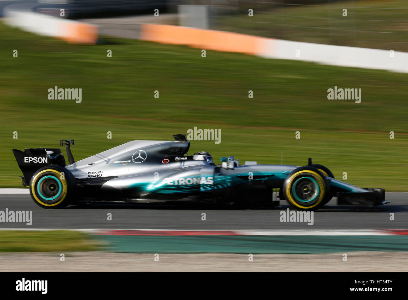 Barcelona, ESPANA - FEBRUARY 2017: Mercedes side. Photo: Cronos/Omar ...