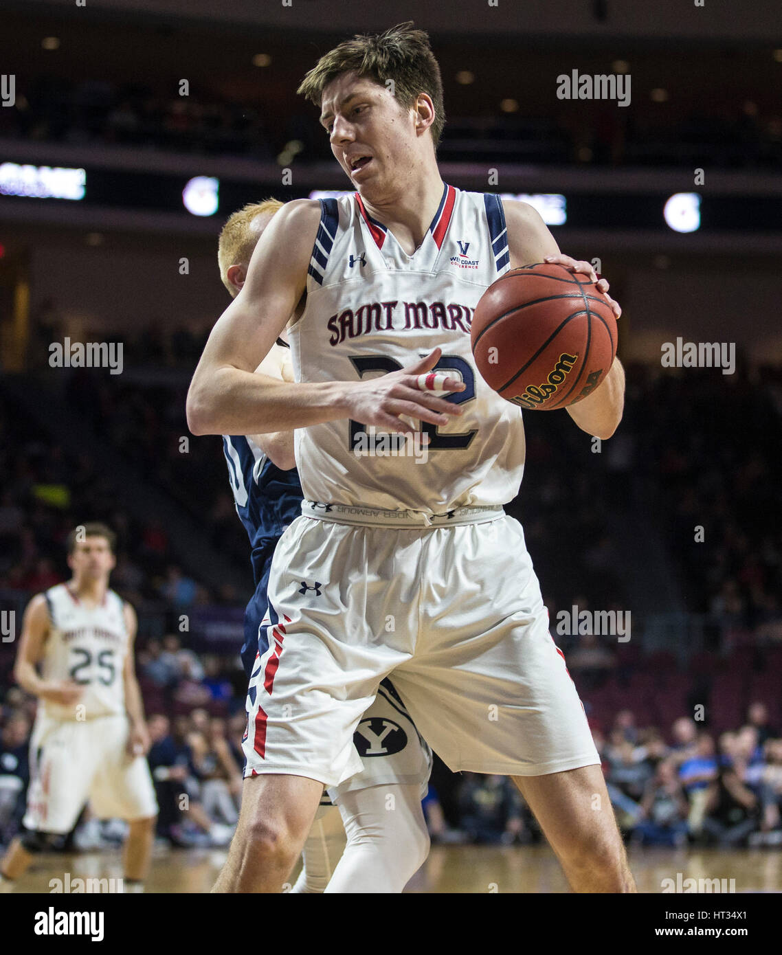 Las Vegas, NV, USA. 06th Mar, 2017. A.St. Mary's forward Dane Pineau ...