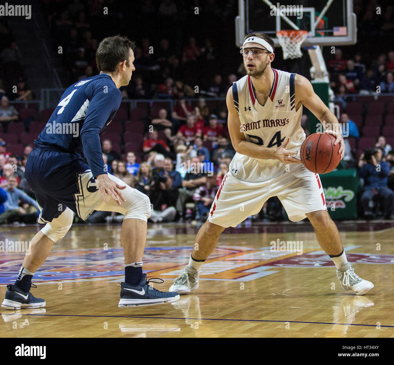 Las Vegas, NV, USA. 06th Mar, 2017. A.St. Mary's forward Calvin ...