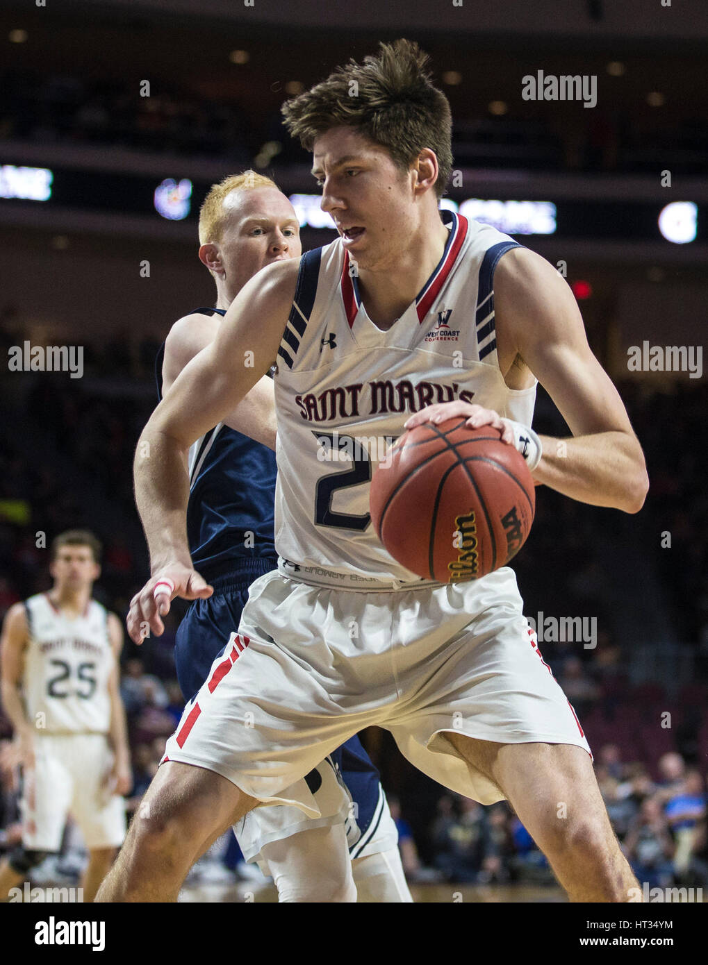 Las Vegas, NV, USA. 06th Mar, 2017. A.St. Mary's forward Dane Pineau ...