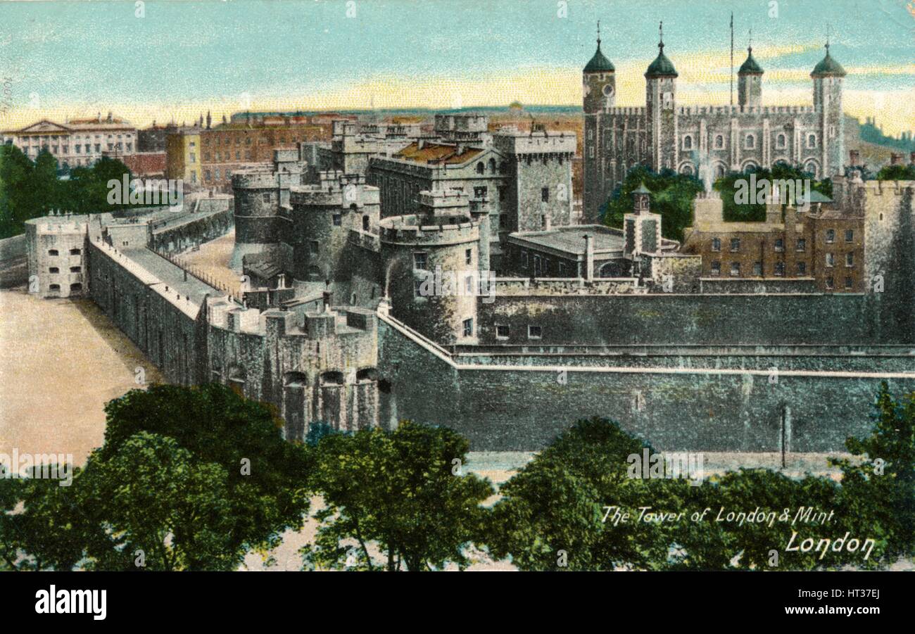 'The Tower of London & Mint, London', c1910. Artist: Unknown Stock ...