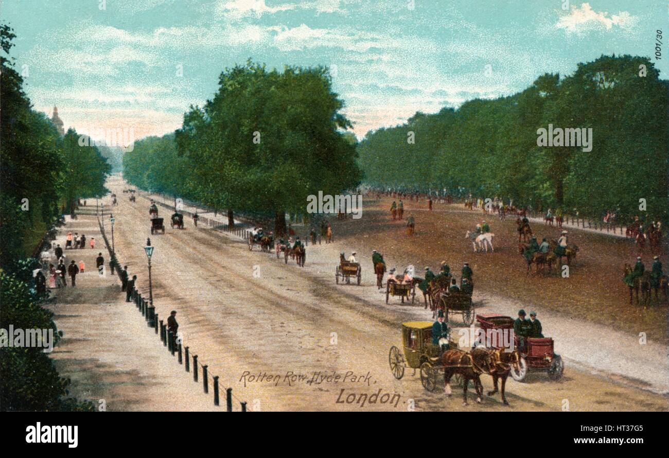 'Rotten Row, Hyde Park, London', c1910. Artist: Unknown Stock Photo - Alamy
