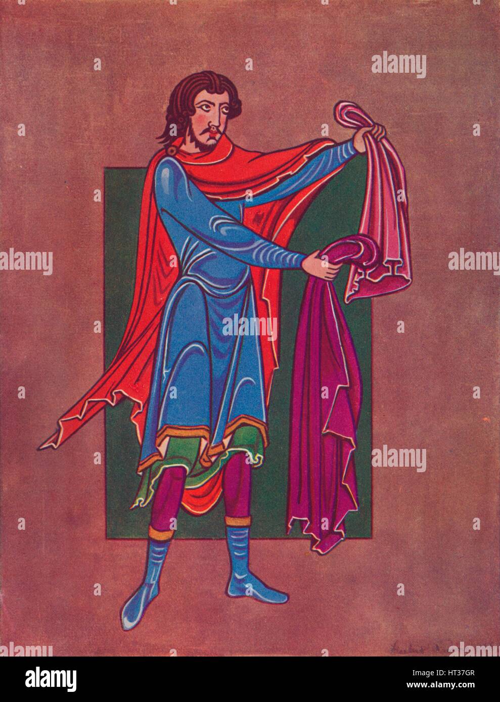 'Elkanah from the St. Eadmundsbury Bible', c1135 (1927). Artist: Master ...