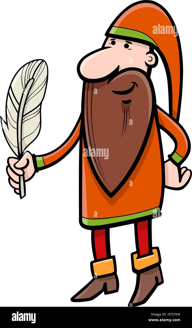 Cartoon Illustration of Dwarf Fantasy or Fairy Tale Character Stock ...