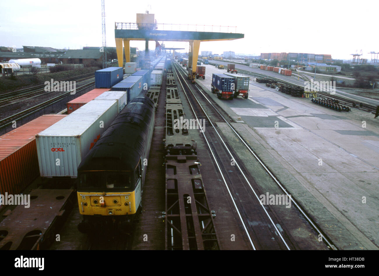 Southampton docks car train hi-res stock photography and images - Alamy