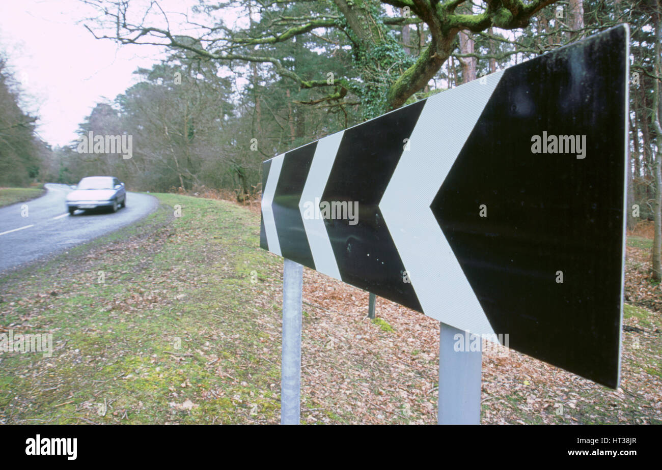 Chevron Road sign. Artist: Unknown Stock Photo - Alamy