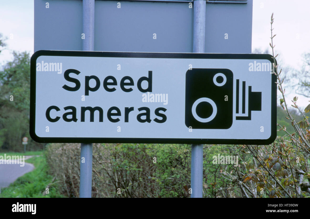 Speed Camera warning sign. Artist: Unknown Stock Photo - Alamy