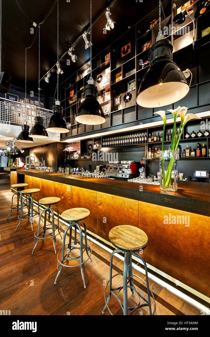 Hotelbar, bar, Lifestyle Hotel Ruby Sofie, Vienna, Austria Stock Photo ...