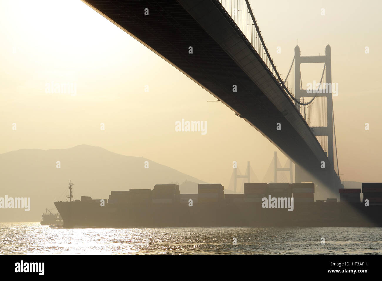 long bridge in sunset hour Stock Photo - Alamy
