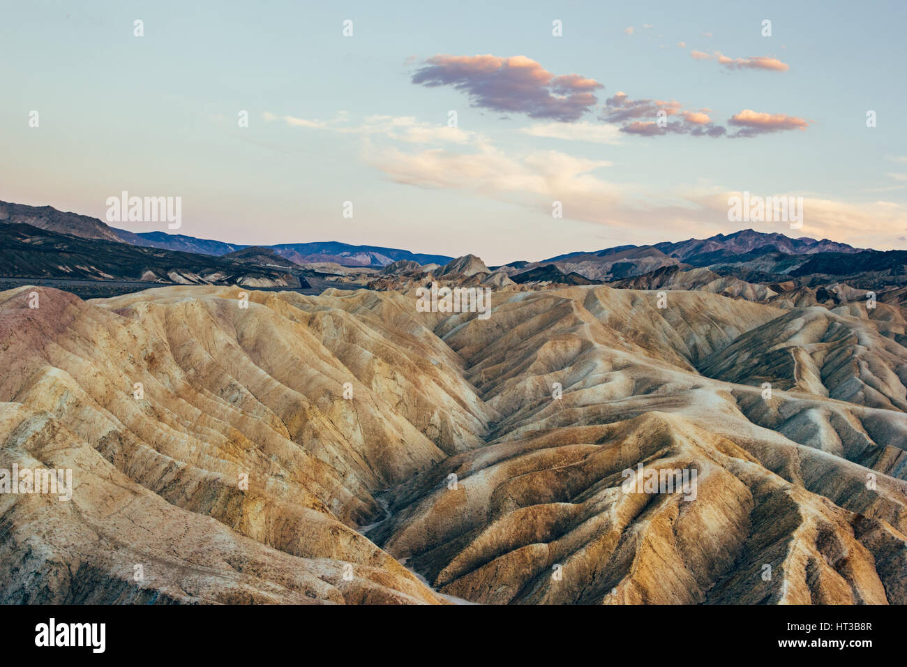 Sunset at the Zabriskie Point, Death Valley National Park - California ...