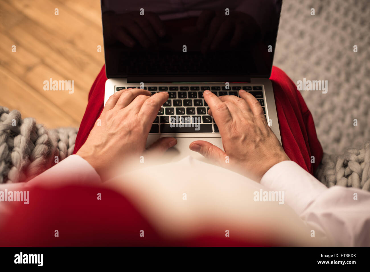 Typing santa claus hi-res stock photography and images - Alamy