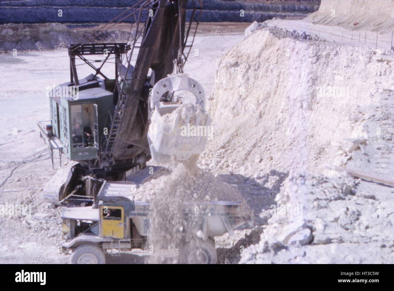 Limestone Quarry, Essex, UK, 20th century. Artist: CM Dixon Stock Photo ...