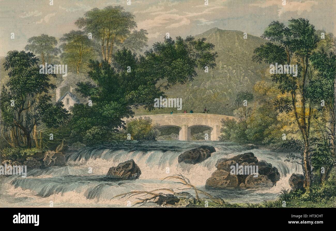 'Shaugh Bridge, Bickleigh Vale, Devonshire', 1829. Artist: MJ Starling ...