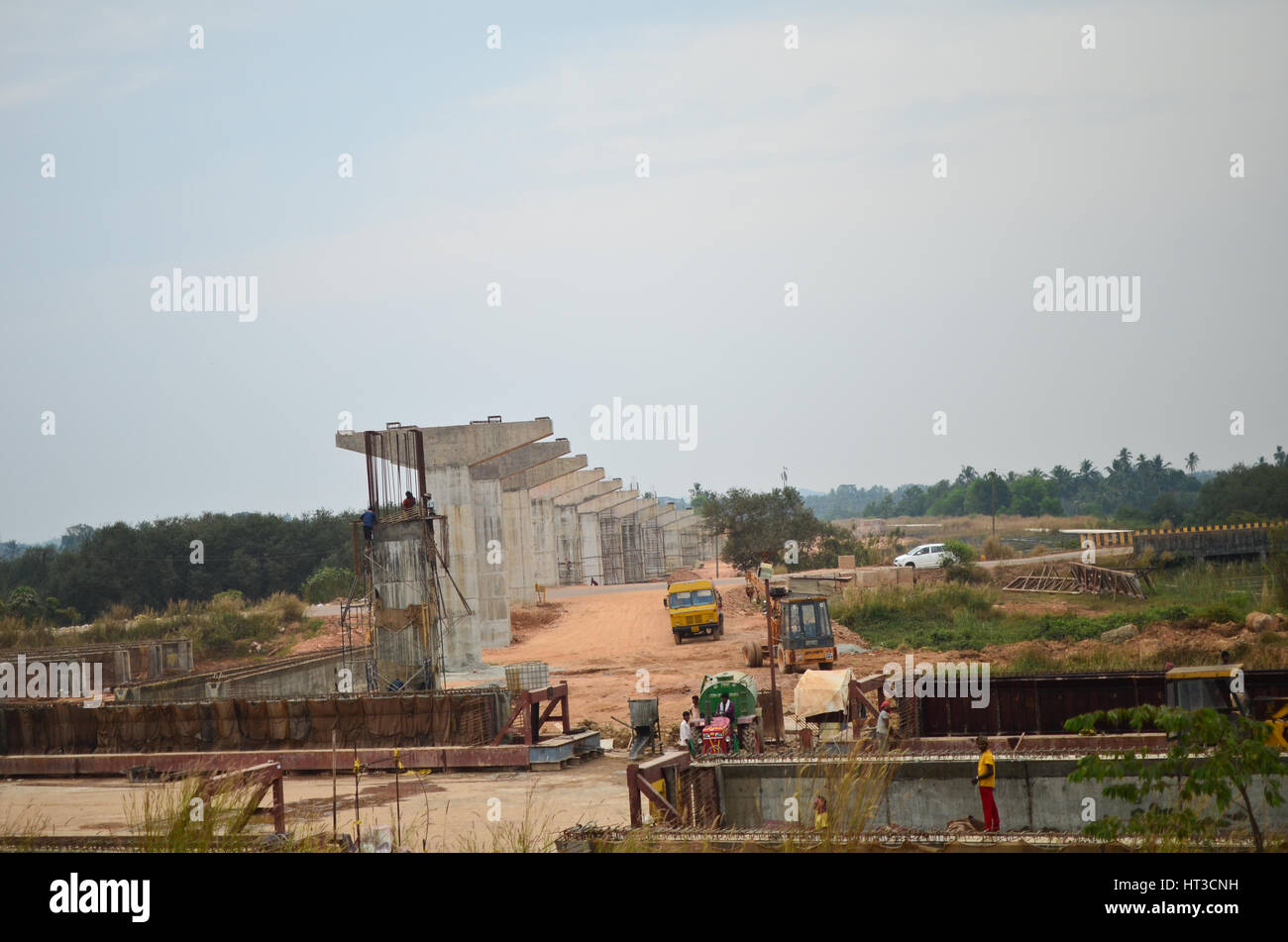 Over bridge (Flyover) under construction Stock Photo - Alamy
