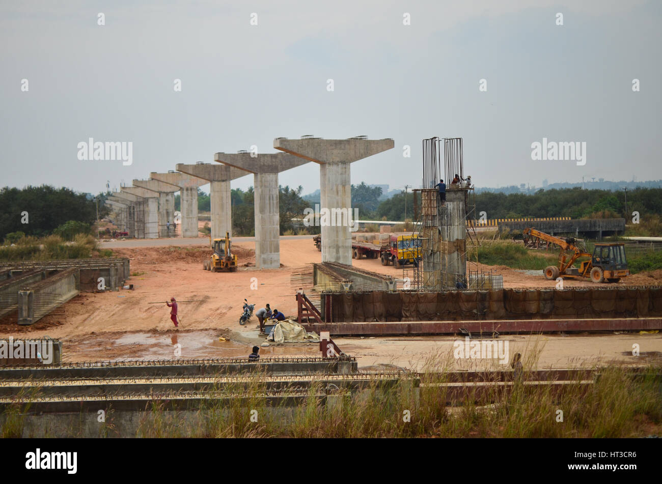 Over bridge (Flyover) under construction Stock Photo - Alamy