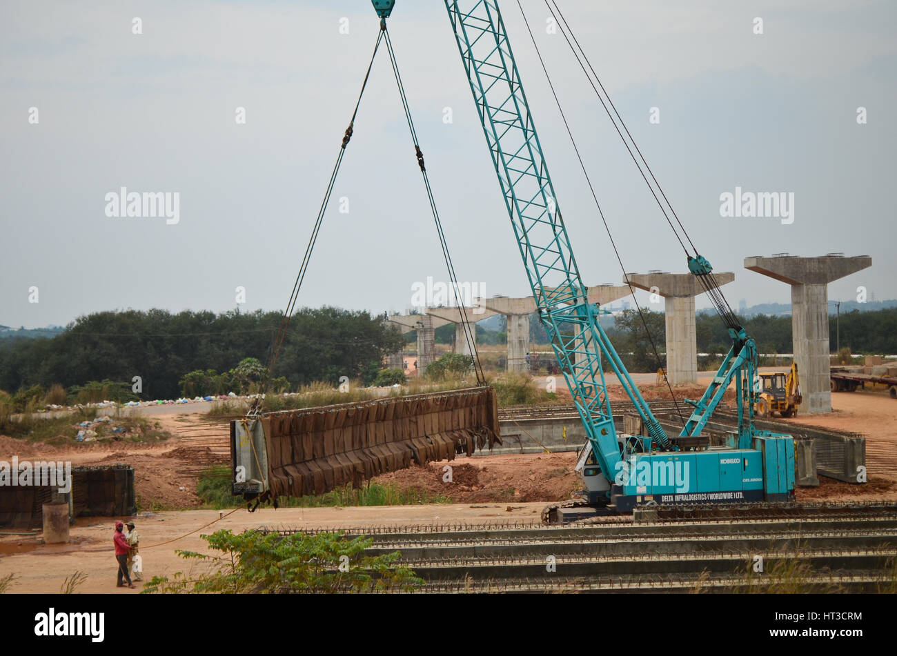 Over bridge (Flyover) under construction Stock Photo - Alamy