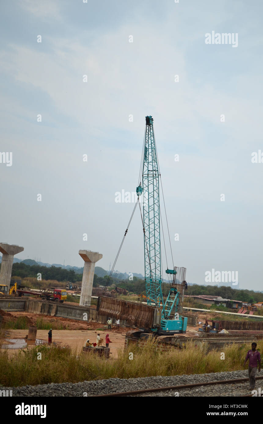 Over bridge (Flyover) under construction Stock Photo - Alamy