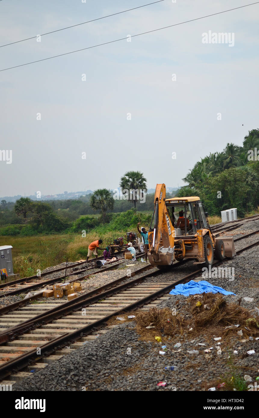 Railway track maintenance stop sign hi-res stock photography and images ...