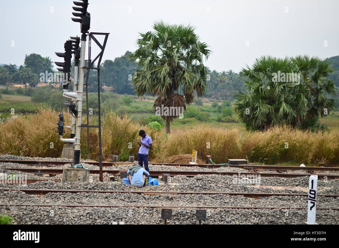 Railway signal maintenance Stock Photo - Alamy