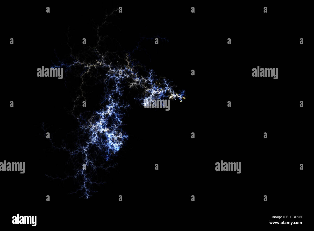 Blue and grey lightning design. Abstract background. Isolated on black ...