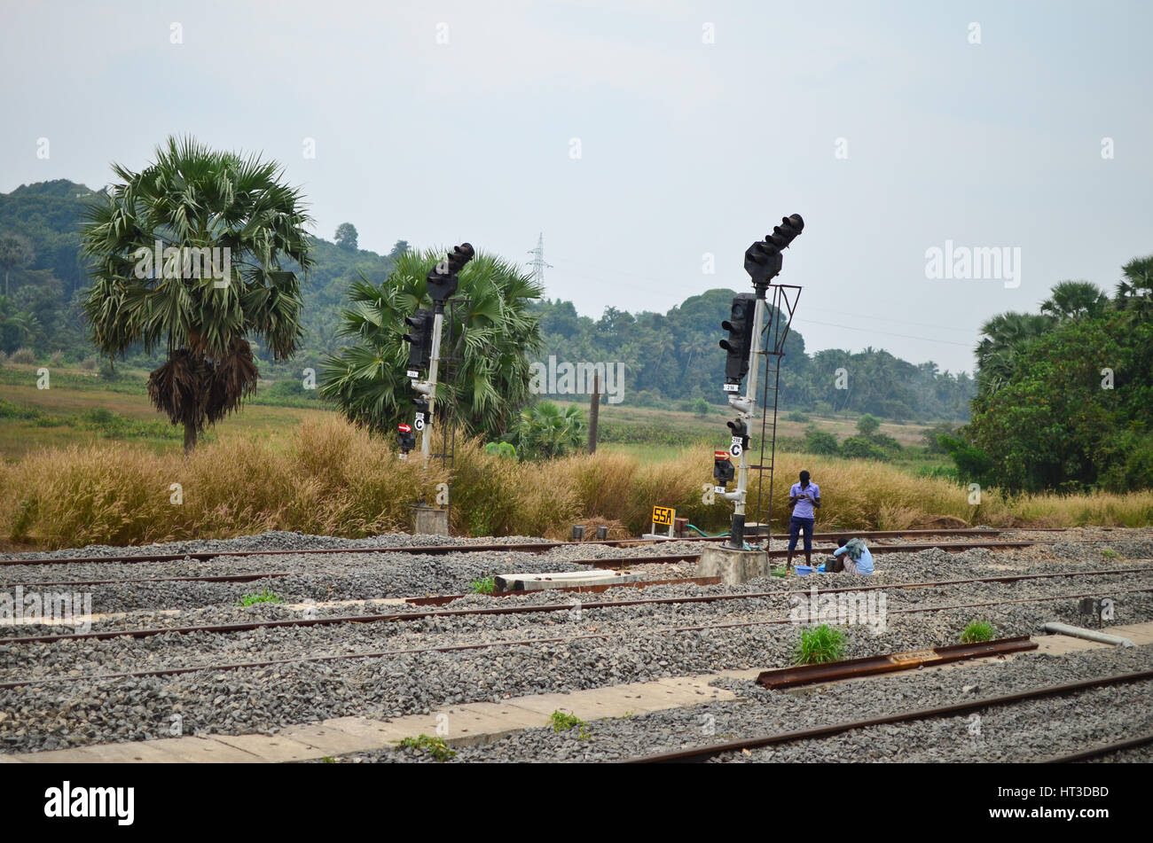 Railway signal maintenance Stock Photo - Alamy