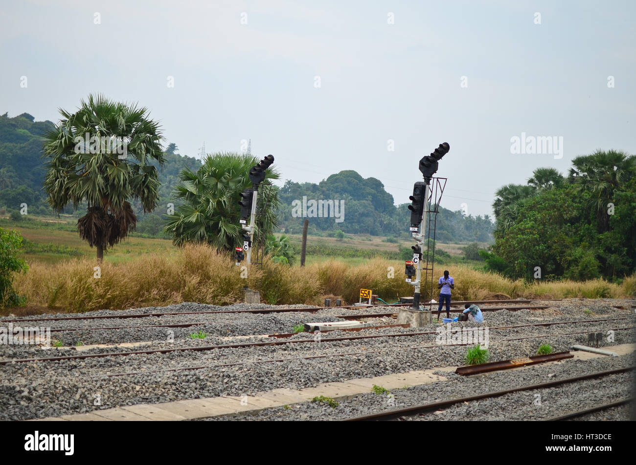 Railway signal maintenance Stock Photo - Alamy