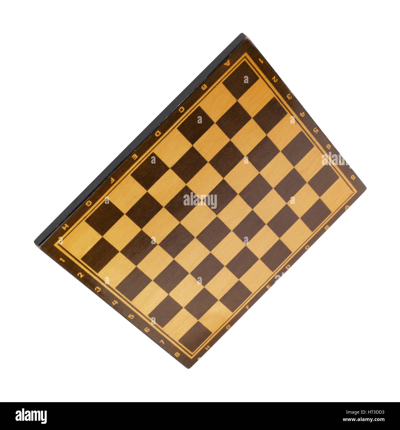 wooden empty chessboard isolated Stock Photo - Alamy