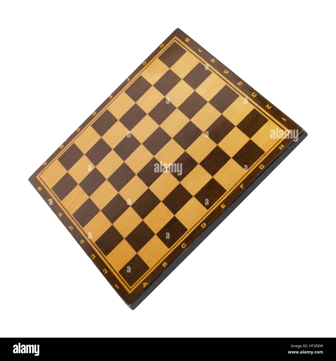 wooden empty chessboard isolated Stock Photo - Alamy
