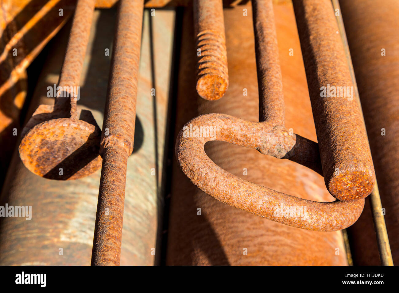 Rusty metal surface, structures, tools Stock Photo - Alamy
