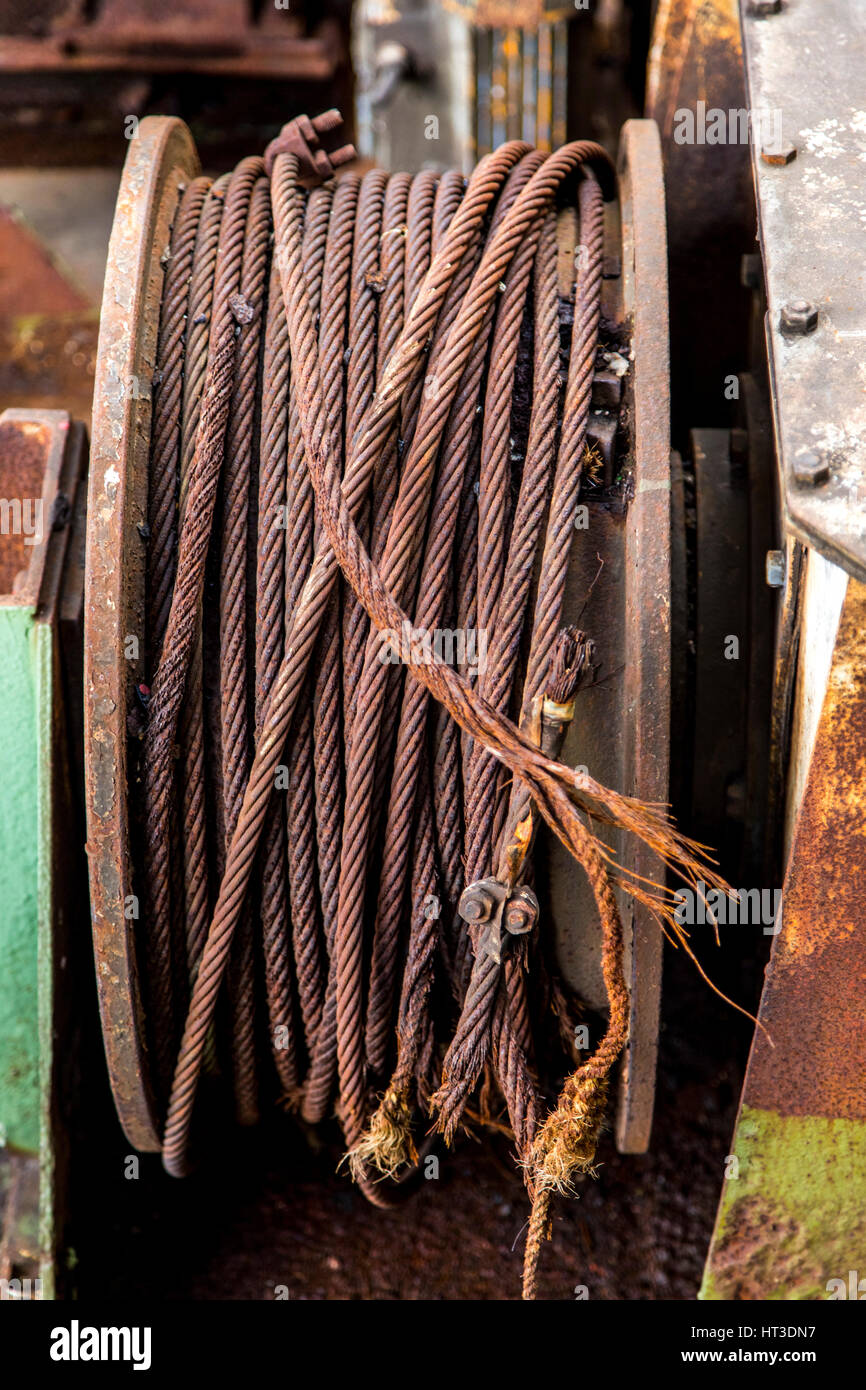 Rusty metal surface, structures, steel cable Stock Photo - Alamy