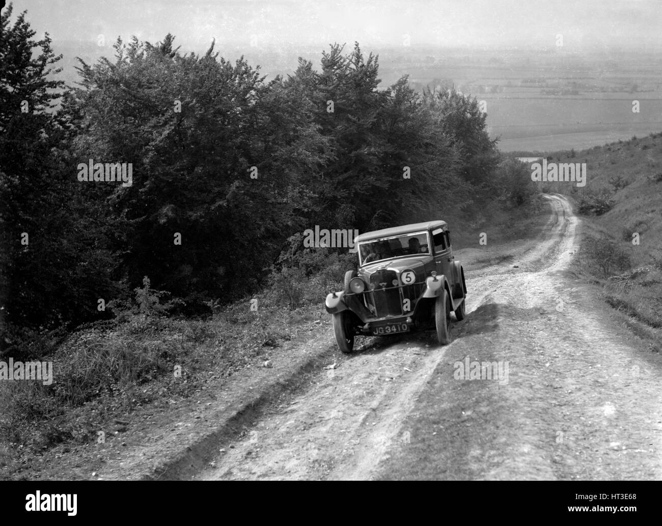1933 Talbot 14/45 1665 cc competing in a Talbot CC trial. Artist: Bill ...