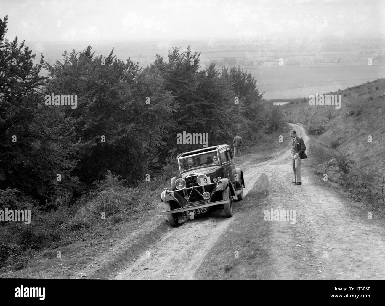 1934 Talbot 75 2276 cc competing in a Talbot CC trial. Artist: Bill ...