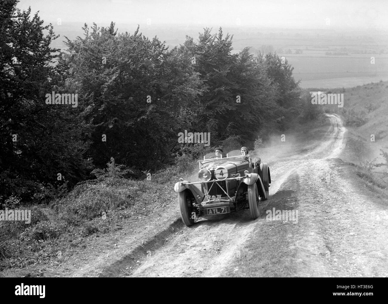 1934 Talbot 105 2970 cc competing in a Talbot CC trial. Artist: Bill ...