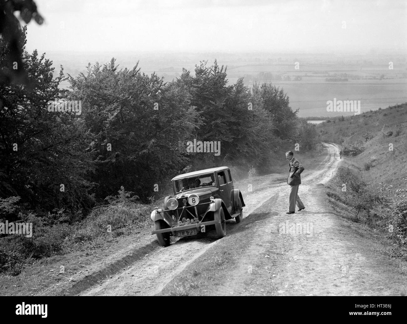Talbot 75 2276 cc competing in a Talbot CC trial. Artist: Bill Brunell ...