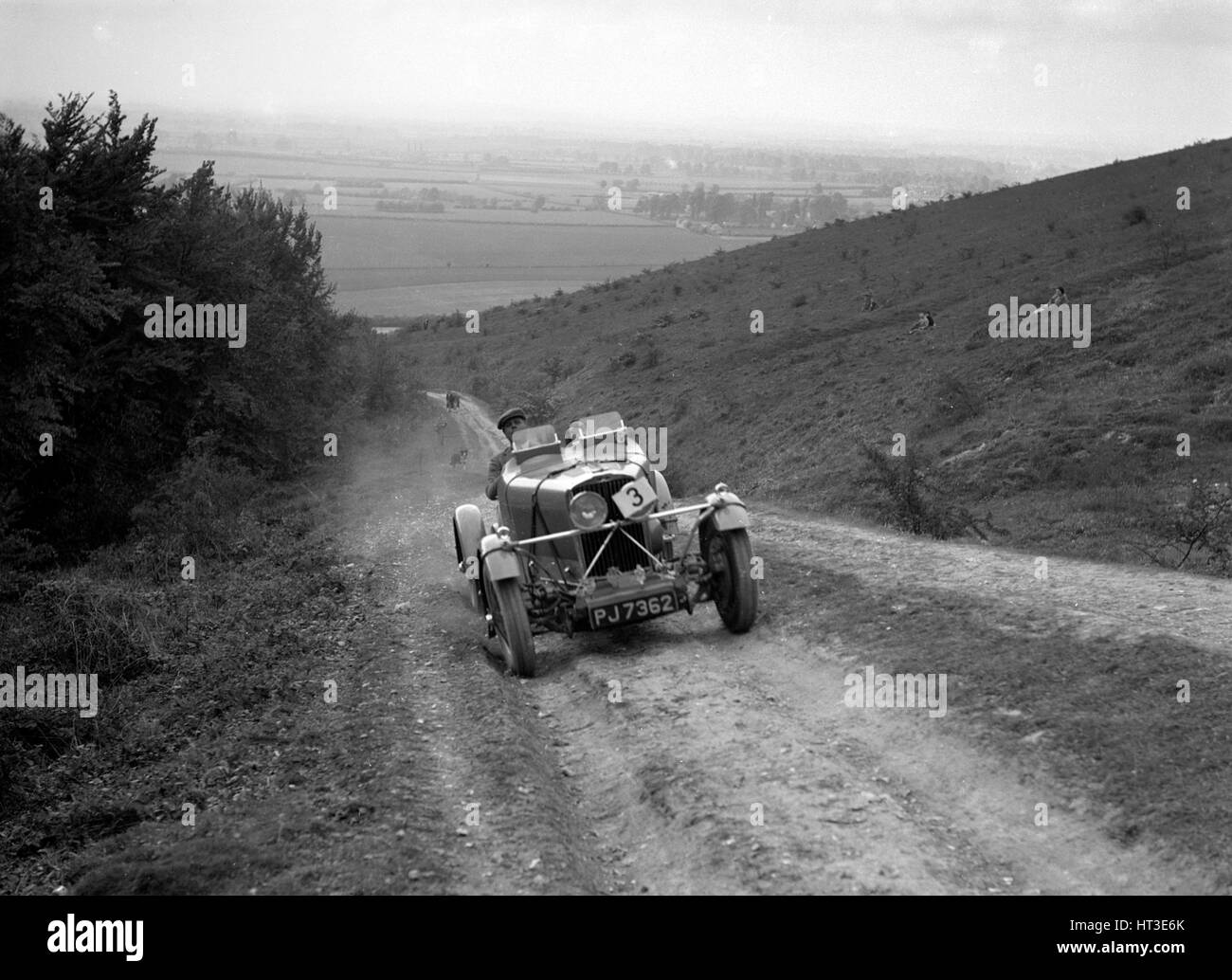 1932 Talbot 105 2970 cc Alpine Trial car competing in a Talbot CC trial ...