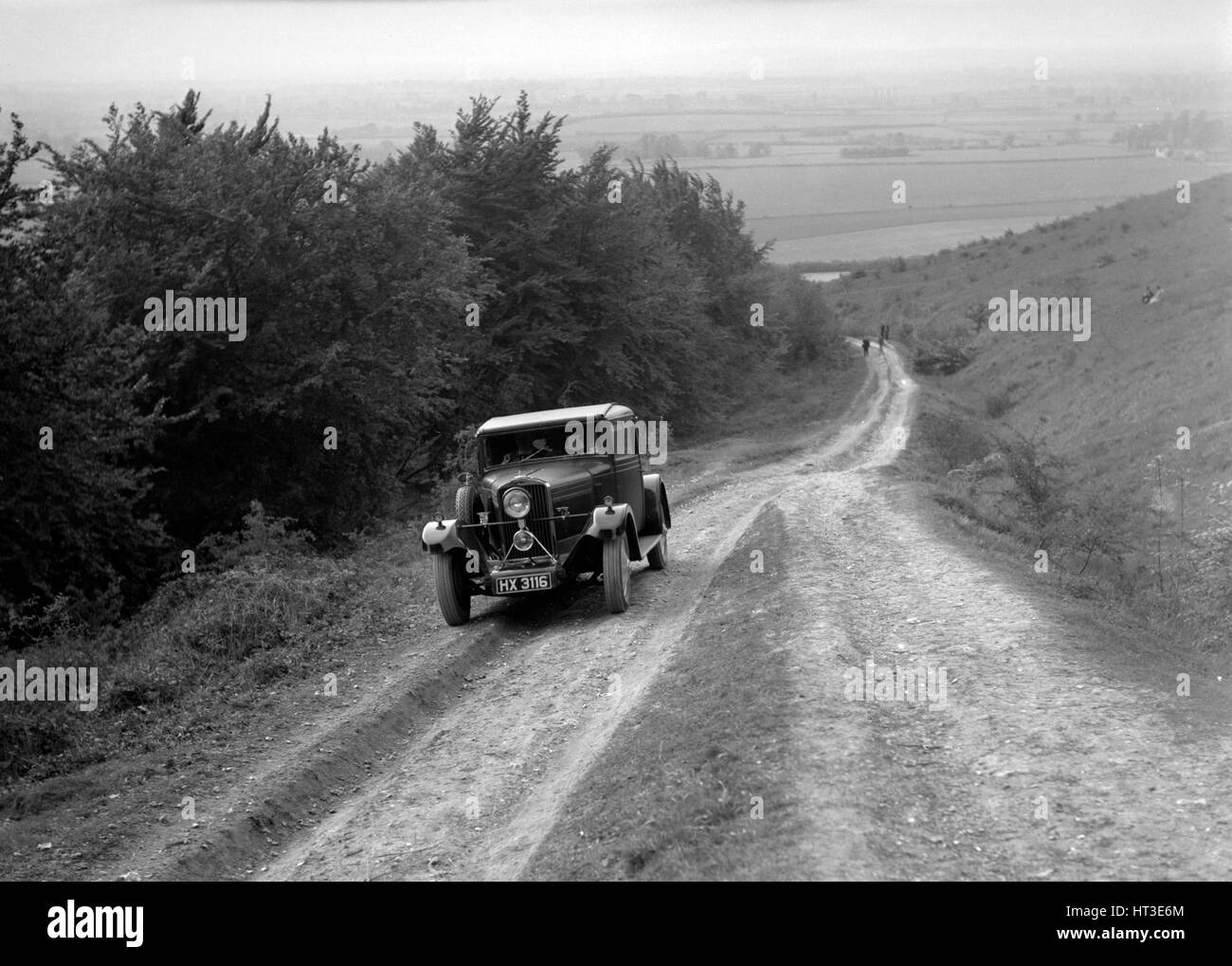 1931 Talbot 75 2276 cc competing in a Talbot CC trial. Artist: Bill ...