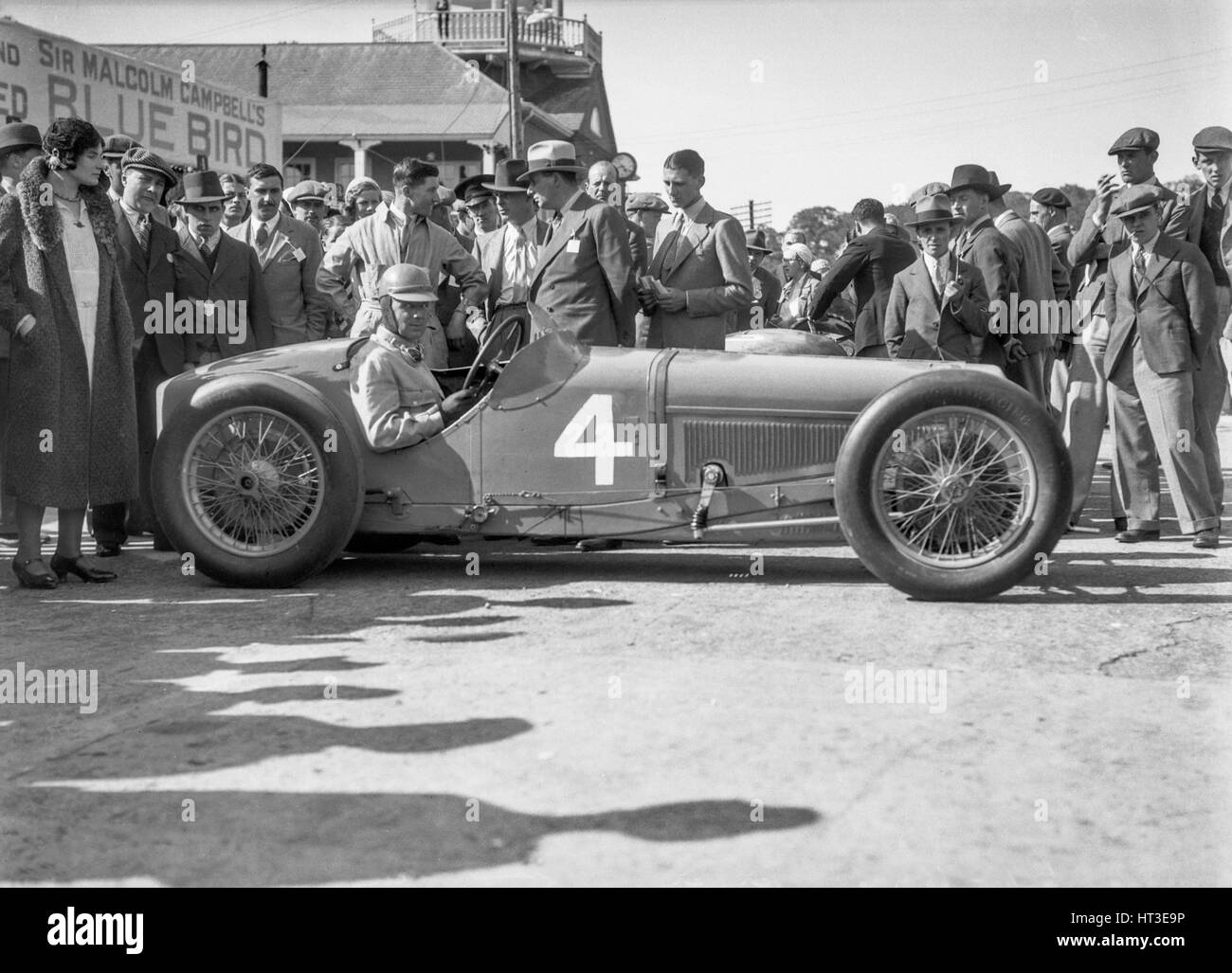 Earl Howe in his Delage GP at the BARC Meeting, Brooklands, 25 May 1931 ...