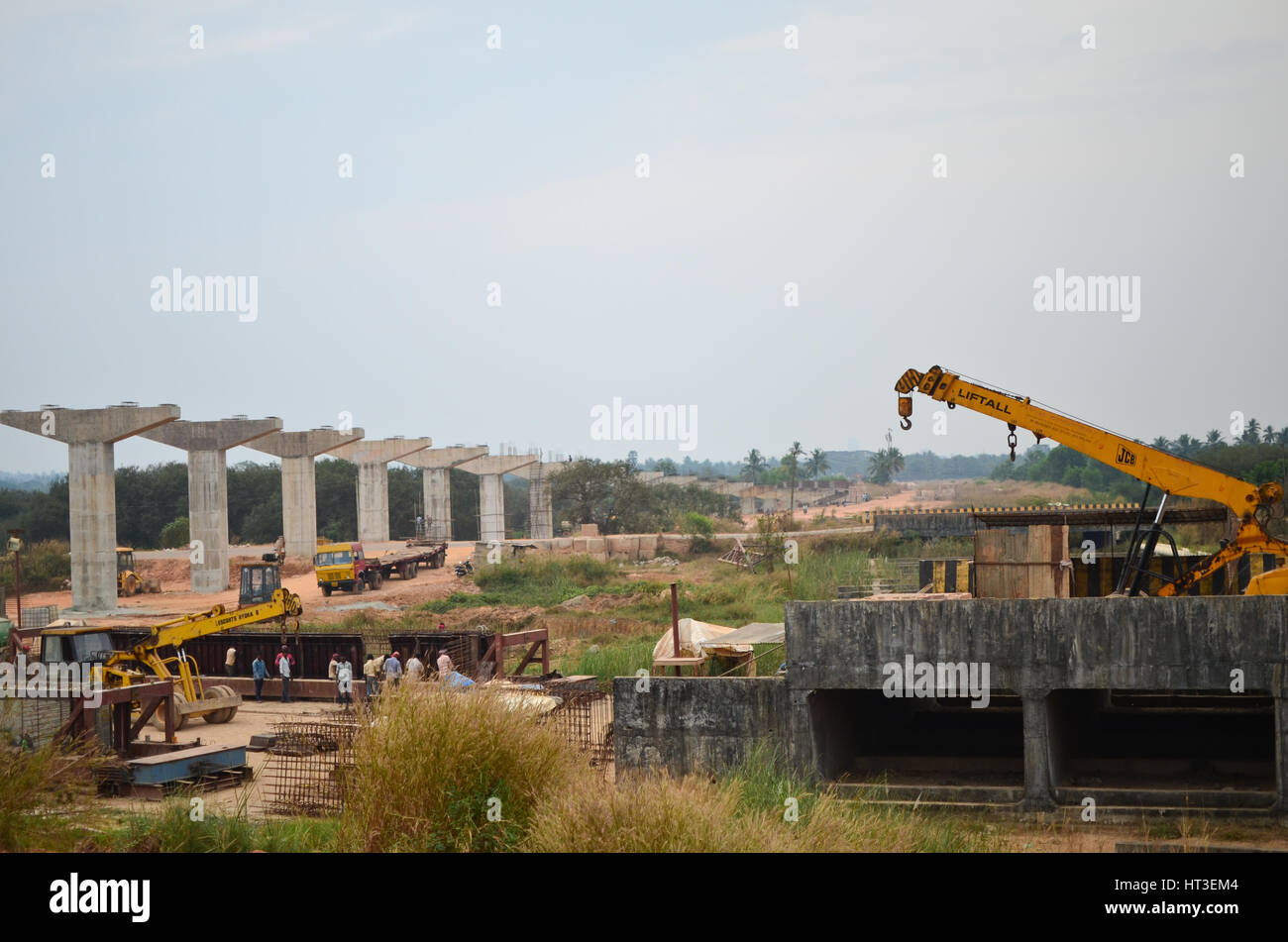 Over bridge (Flyover) under construction Stock Photo - Alamy
