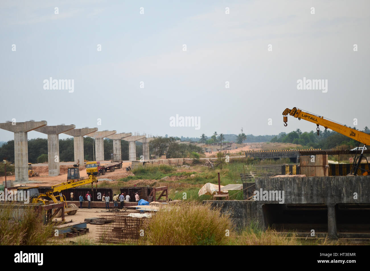 Over bridge (Flyover) under construction Stock Photo - Alamy