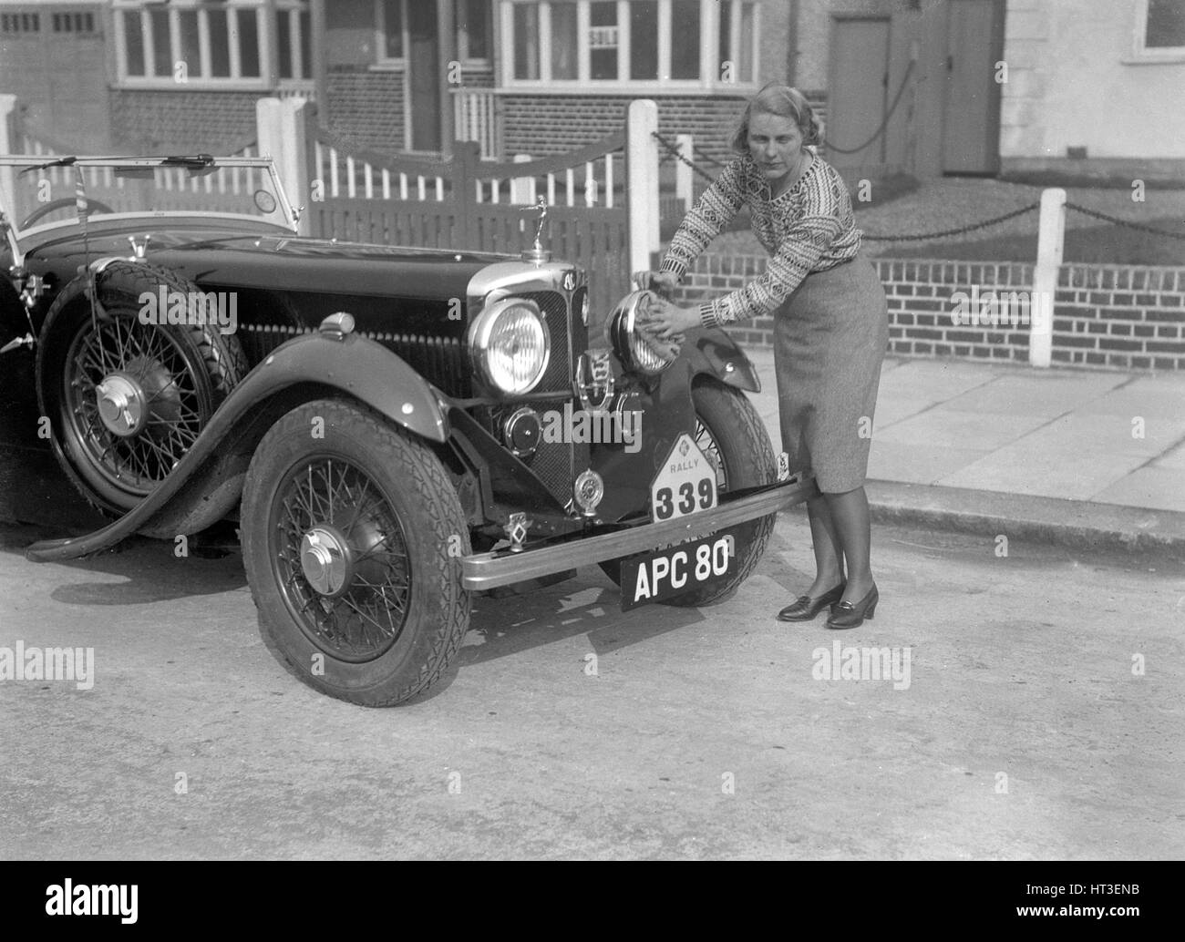 Kitty Brunell and her winning AC 4-seater tourer, RAC Rally, March 1933 ...