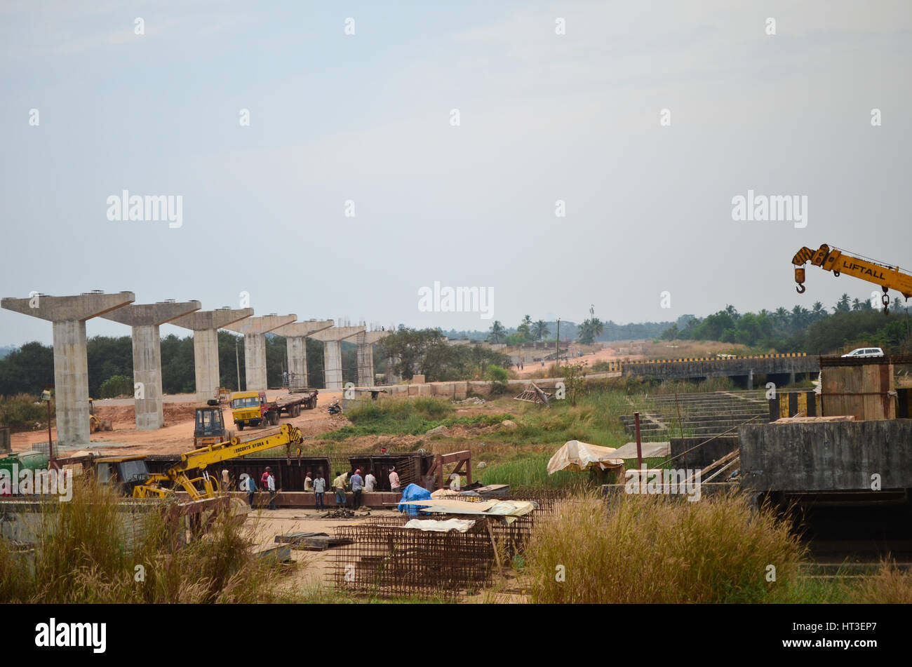 Over bridge (Flyover) under construction Stock Photo - Alamy