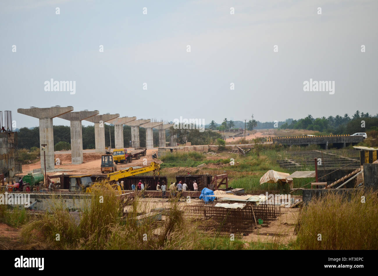 Over bridge (Flyover) under construction Stock Photo - Alamy