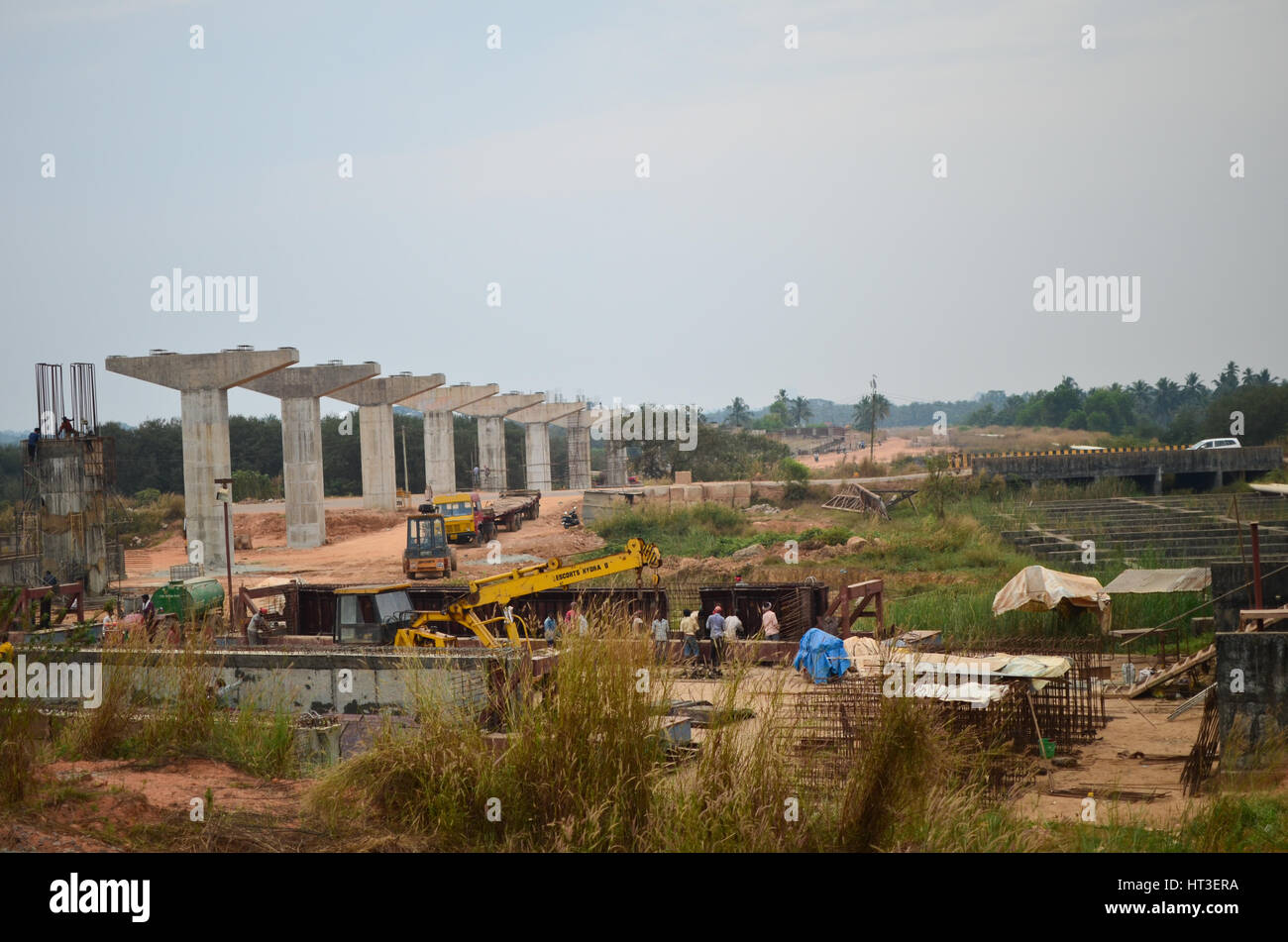 Over bridge (Flyover) under construction Stock Photo - Alamy