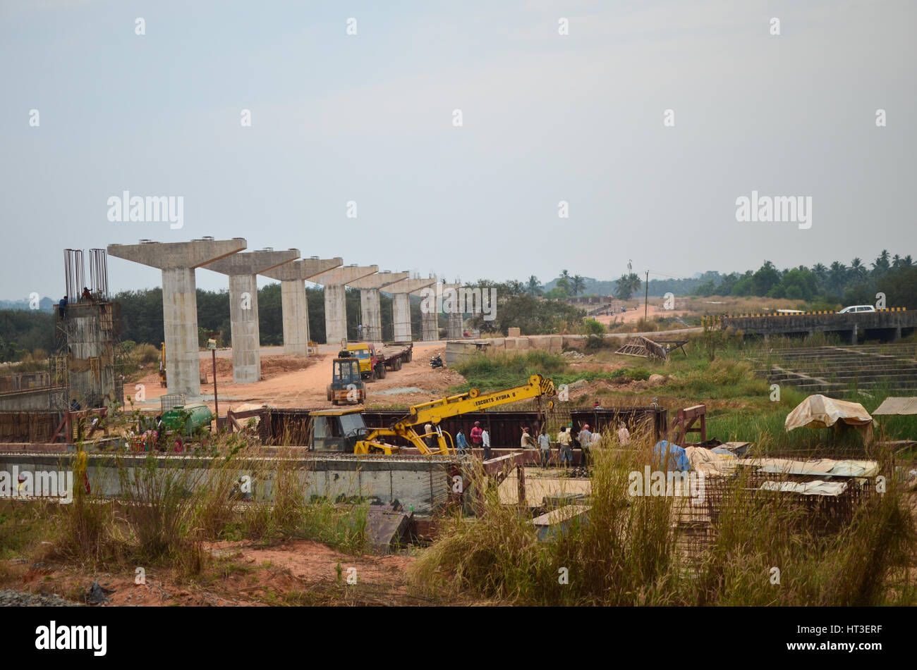 Over bridge (Flyover) under construction Stock Photo - Alamy