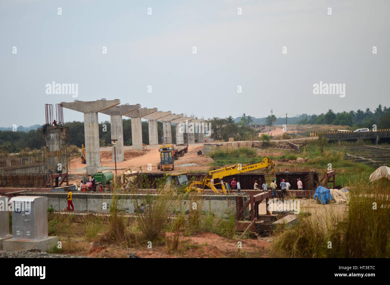 Over bridge (Flyover) under construction Stock Photo - Alamy